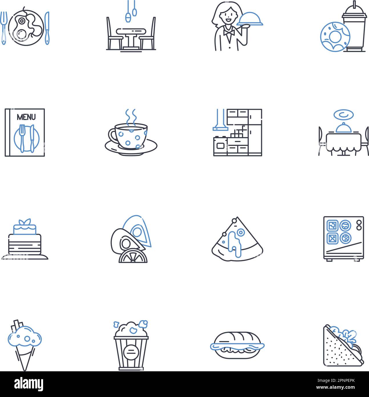 Culinary outlet line icons collection. Gourmet, Cuisine, Dining ...