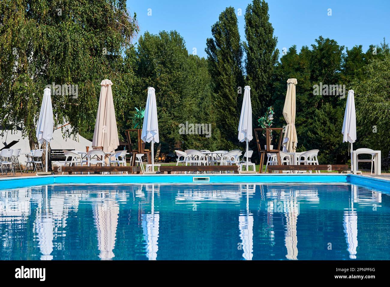 Outdoor pool in sanatorium hi-res stock photography and images - Alamy