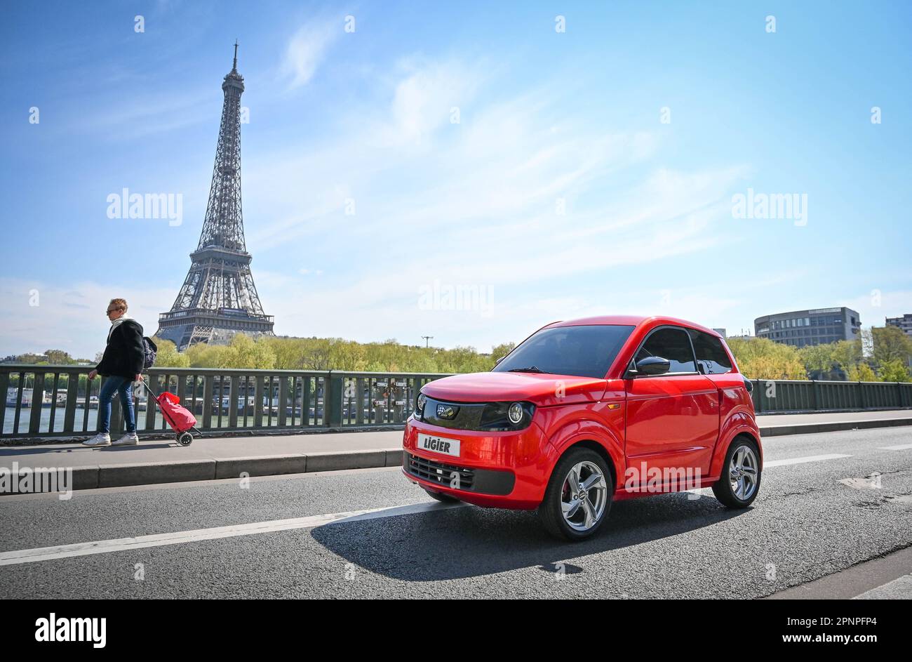 Paris, France. 20th Apr, 2023. Illustration of the Myli by Ligier on ...