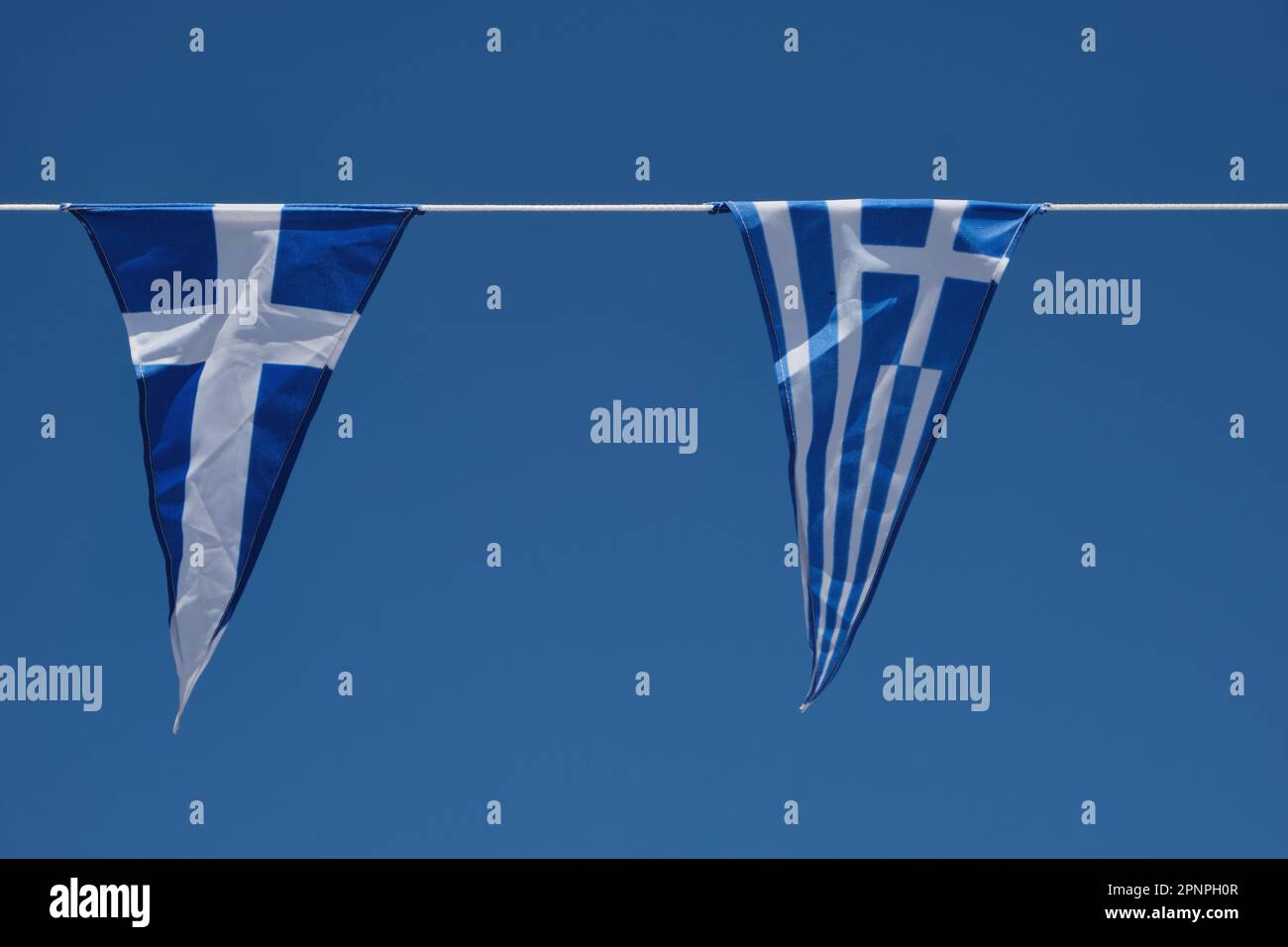 Triangular greek flag hi-res stock photography and images - Alamy