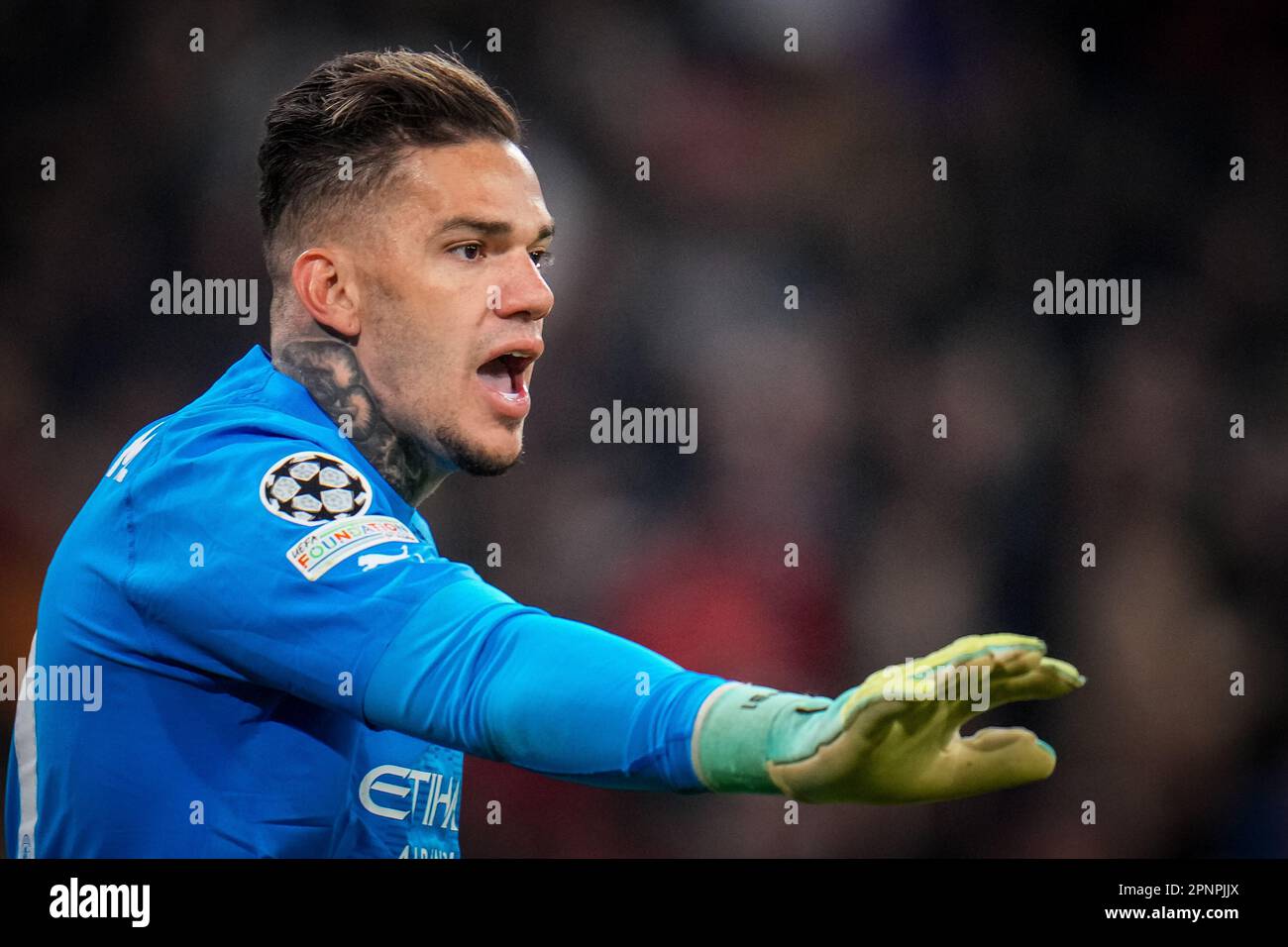 Munich, Germany. 19th Apr, 2023. MUNICH, GERMANY - APRIL 19: Ederson of ...