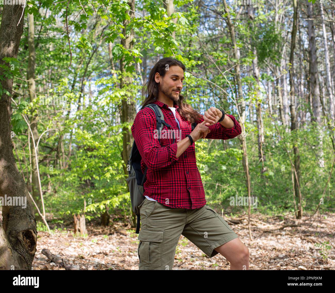 Man in forest mountains hi-res stock photography and images - Alamy