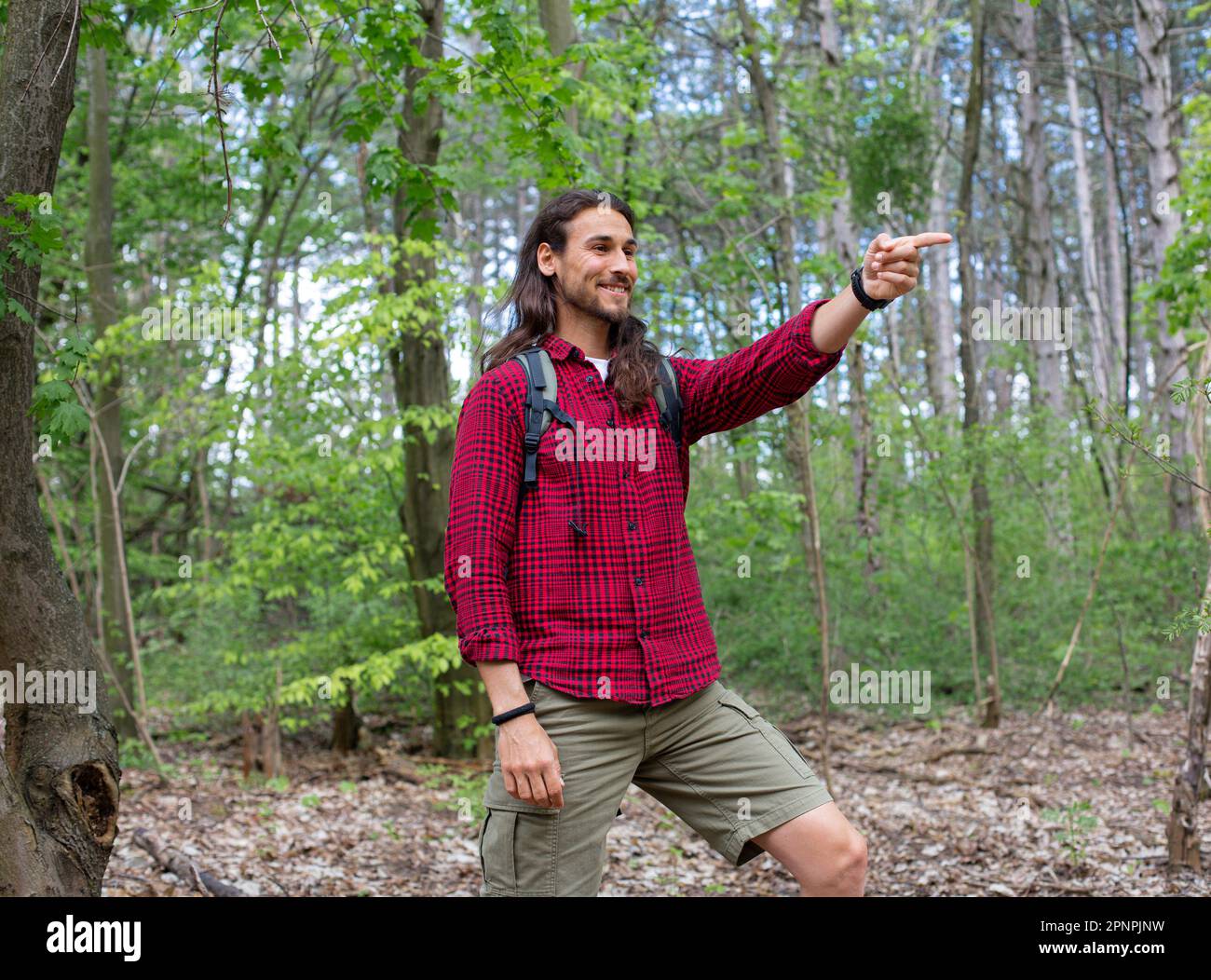 Man in forest mountains hi-res stock photography and images - Alamy