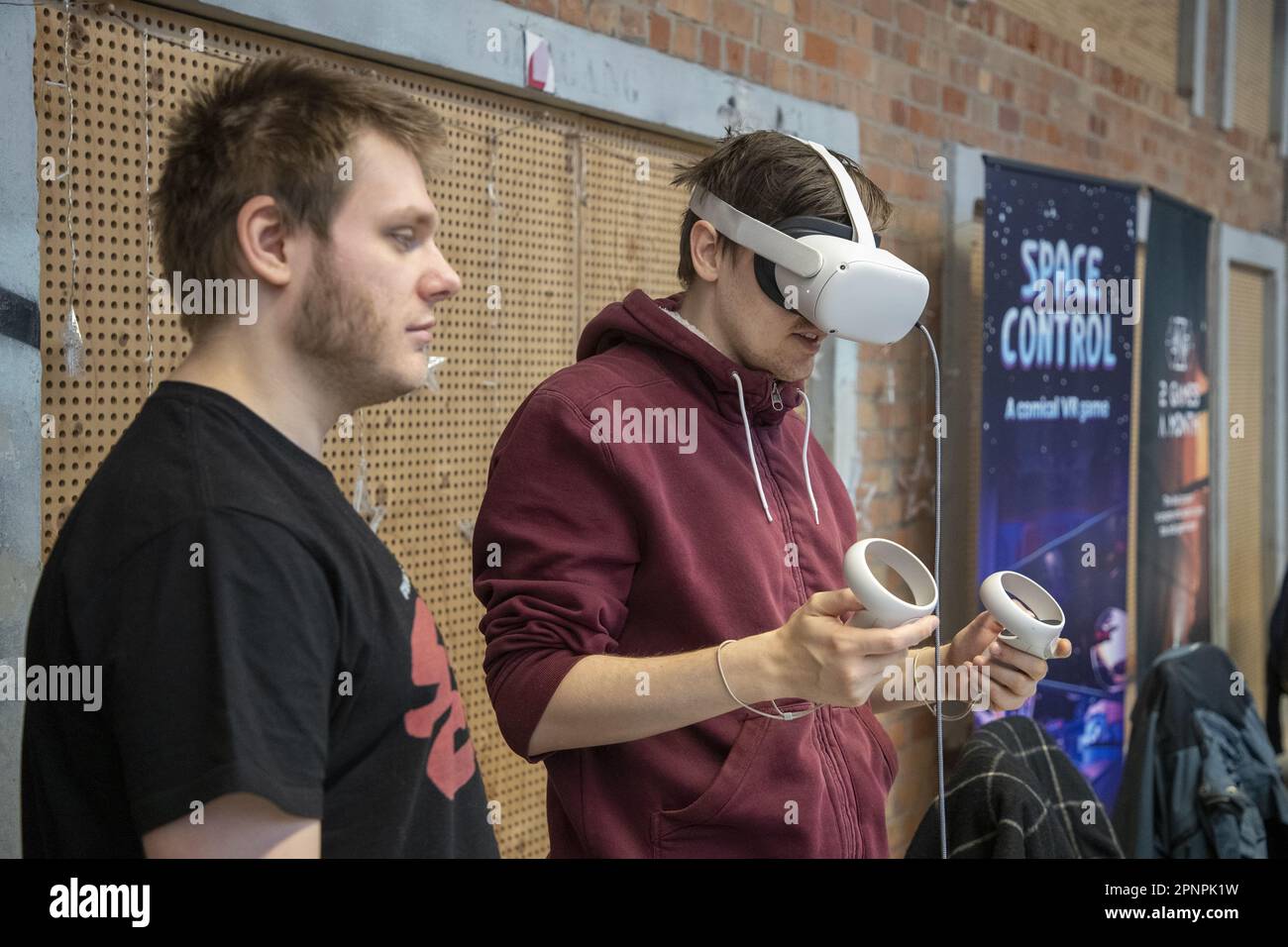A game developer pictured during the official launch of Flanders Game ...