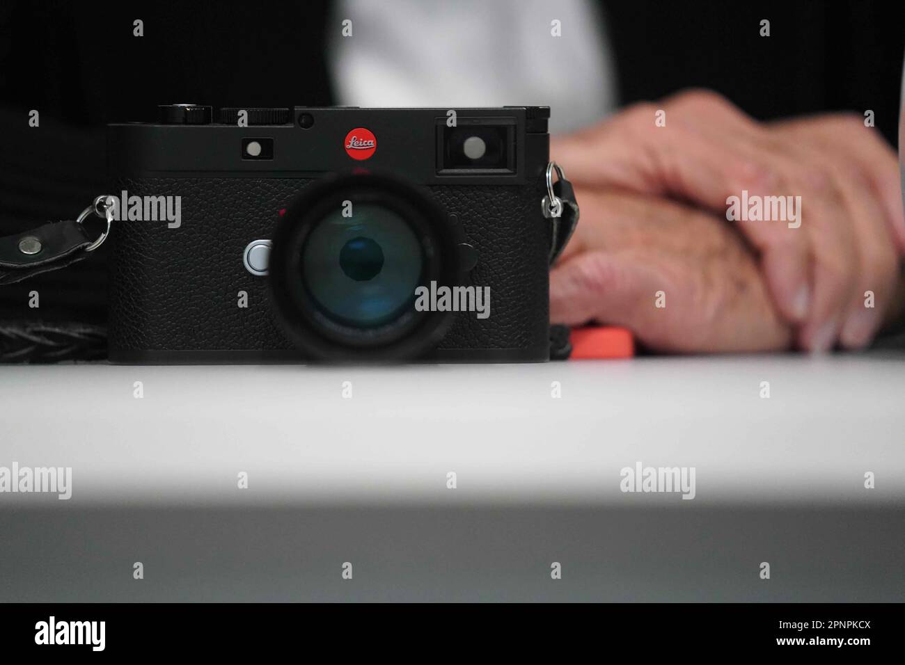 Hamburg, Germany. 20th Apr, 2023. The Leica camera of American ...