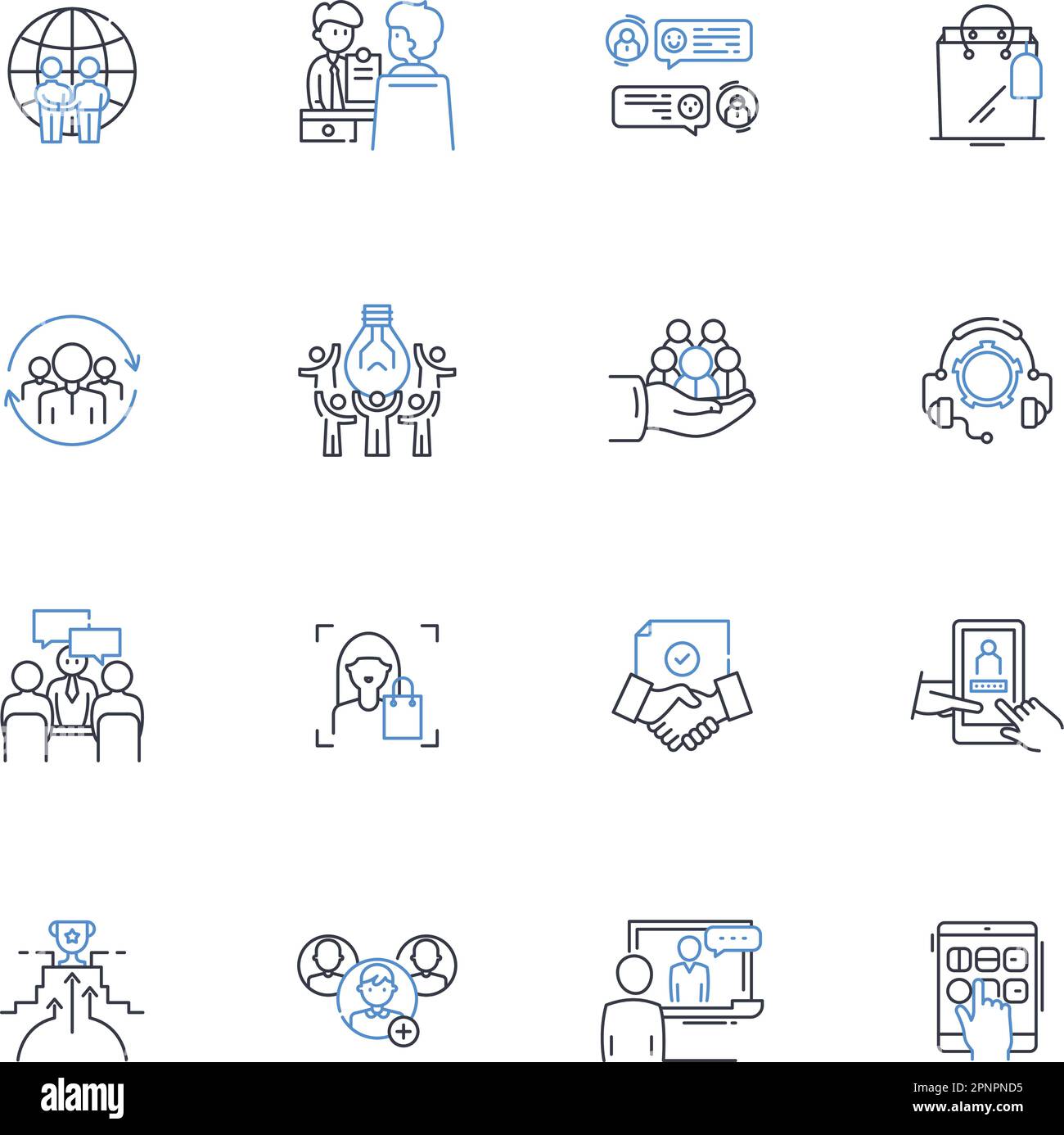 Guest service line icons collection. Hospitality, Assistance ...