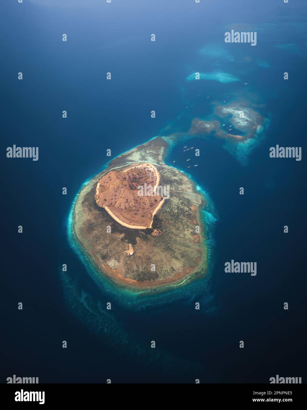 Aerial view of Kanawa Island in Komodo islands, Flores, Indonesia Stock ...