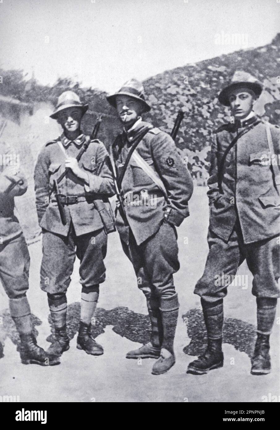 Italo Balbo (center) during World War I in 1918 Stock Photo - Alamy