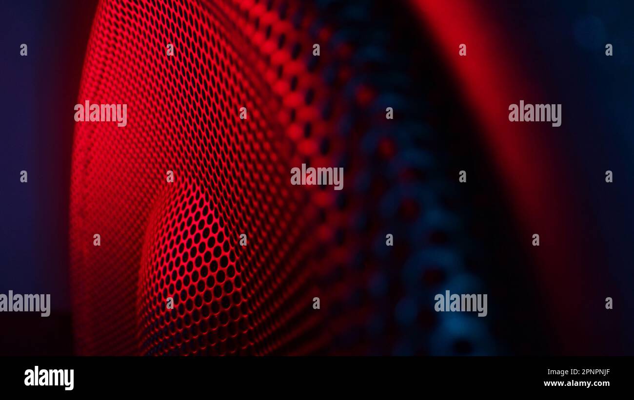 Professional studio monitor in neon light Stock Photo - Alamy