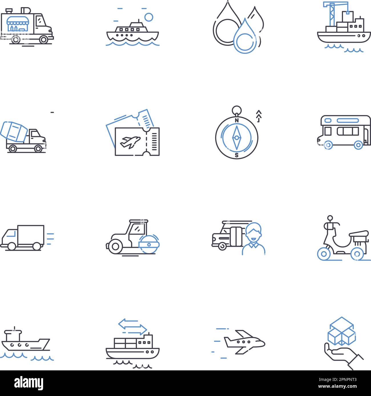 Transferring line icons collection. Transferability, Migration ...