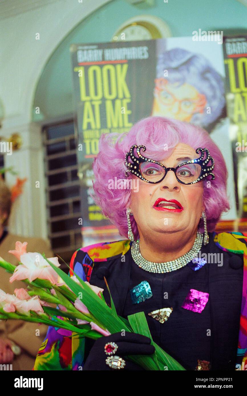 EDNA EVERAGE, CARDIFF, 1996: Dame Edna Everage (Barry Humphries) at New ...