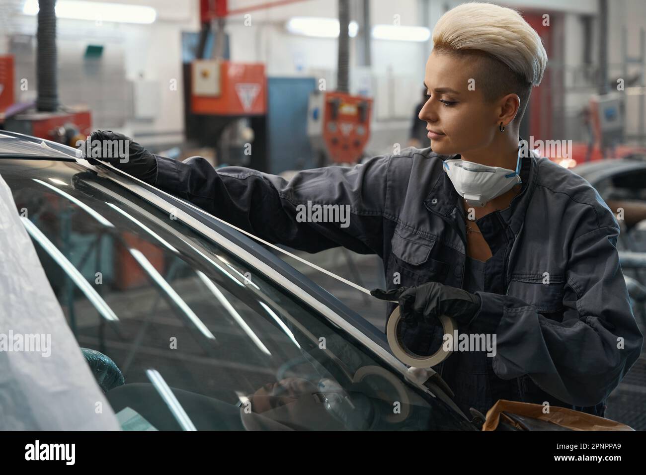 Repair stick woman hi-res stock photography and images - Alamy