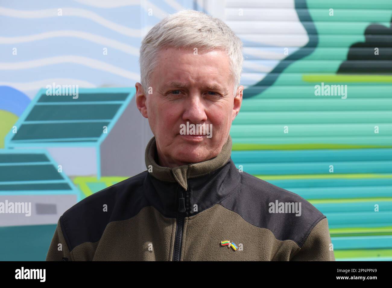 BORODIANKA, UKRAINE - APRIL 19, 2023 - Ambassador Extraordinary and ...