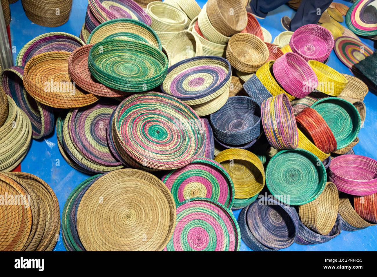 Colorful Baskets at the Craft Fair Stock Photo - Alamy