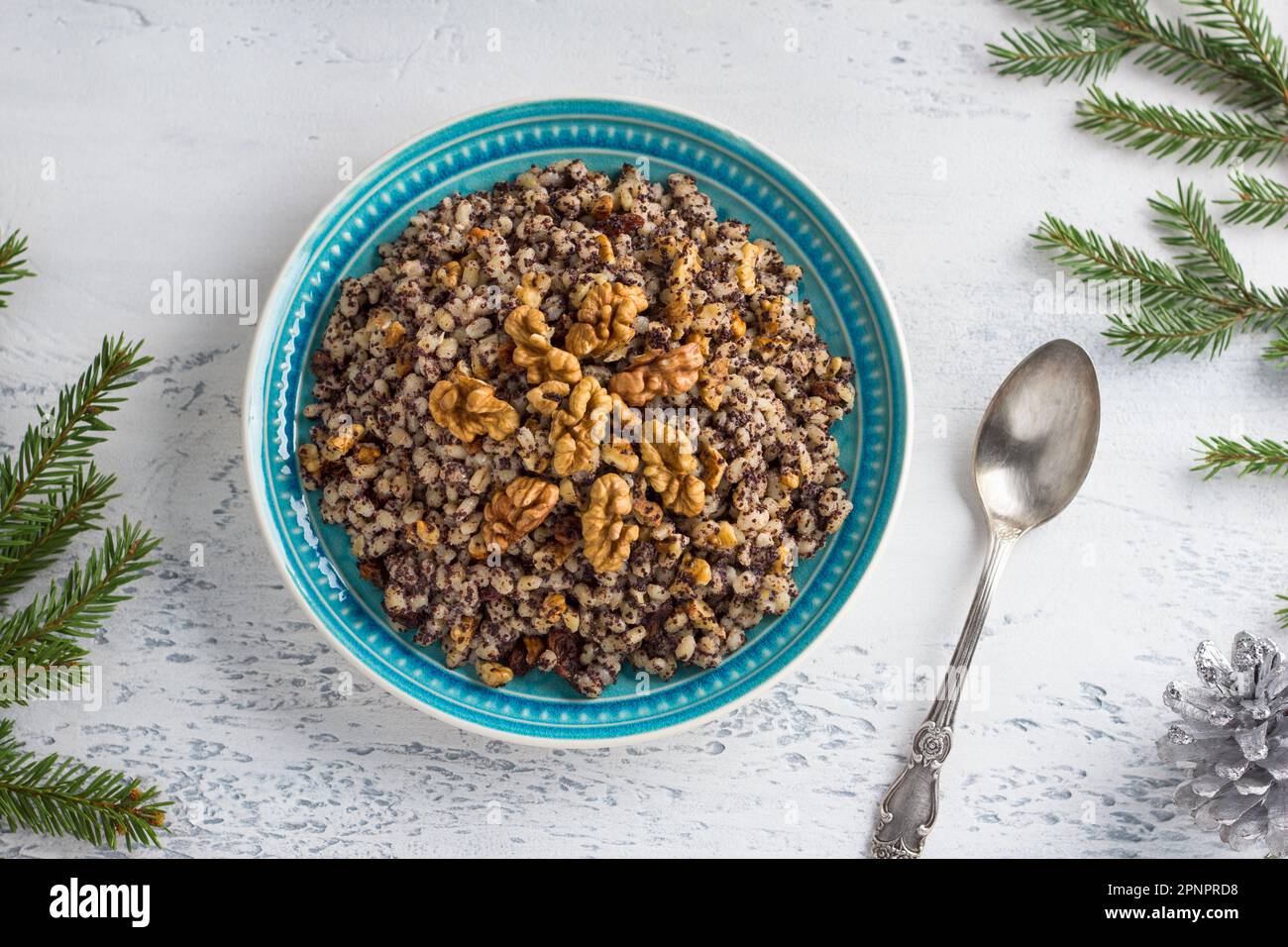 Traditional Russian Christmas dish Sochivo made of pearl barley, poppy ...