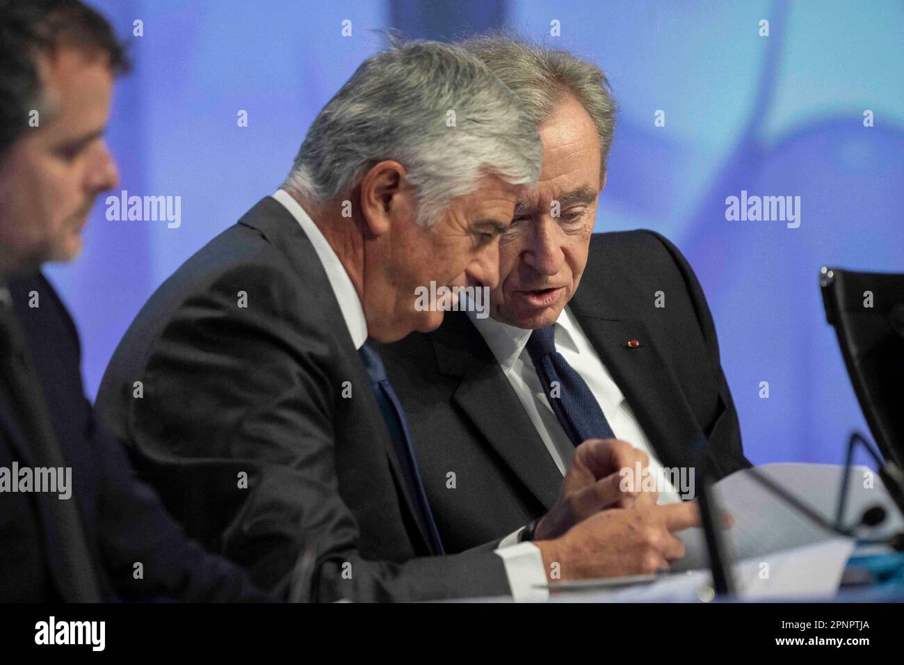 Paris, France. 20th Apr, 2023. With Bernard Arnaud Antonio Belloni ...