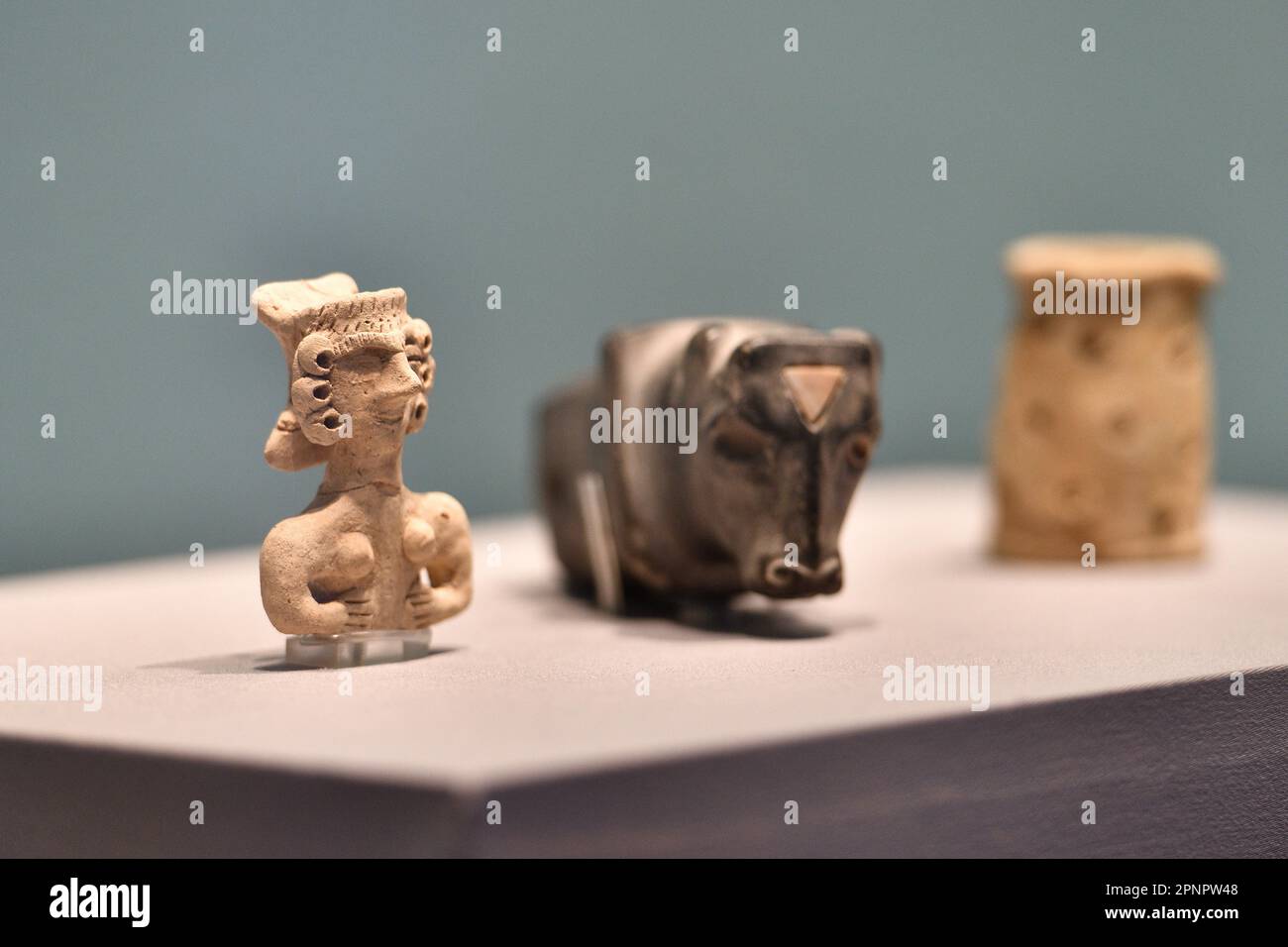 The artifacts from ancient Syria are exhibited at Shanxi Museum in ...