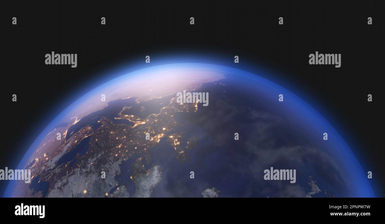 Planet earth from space day night hi-res stock photography and images ...