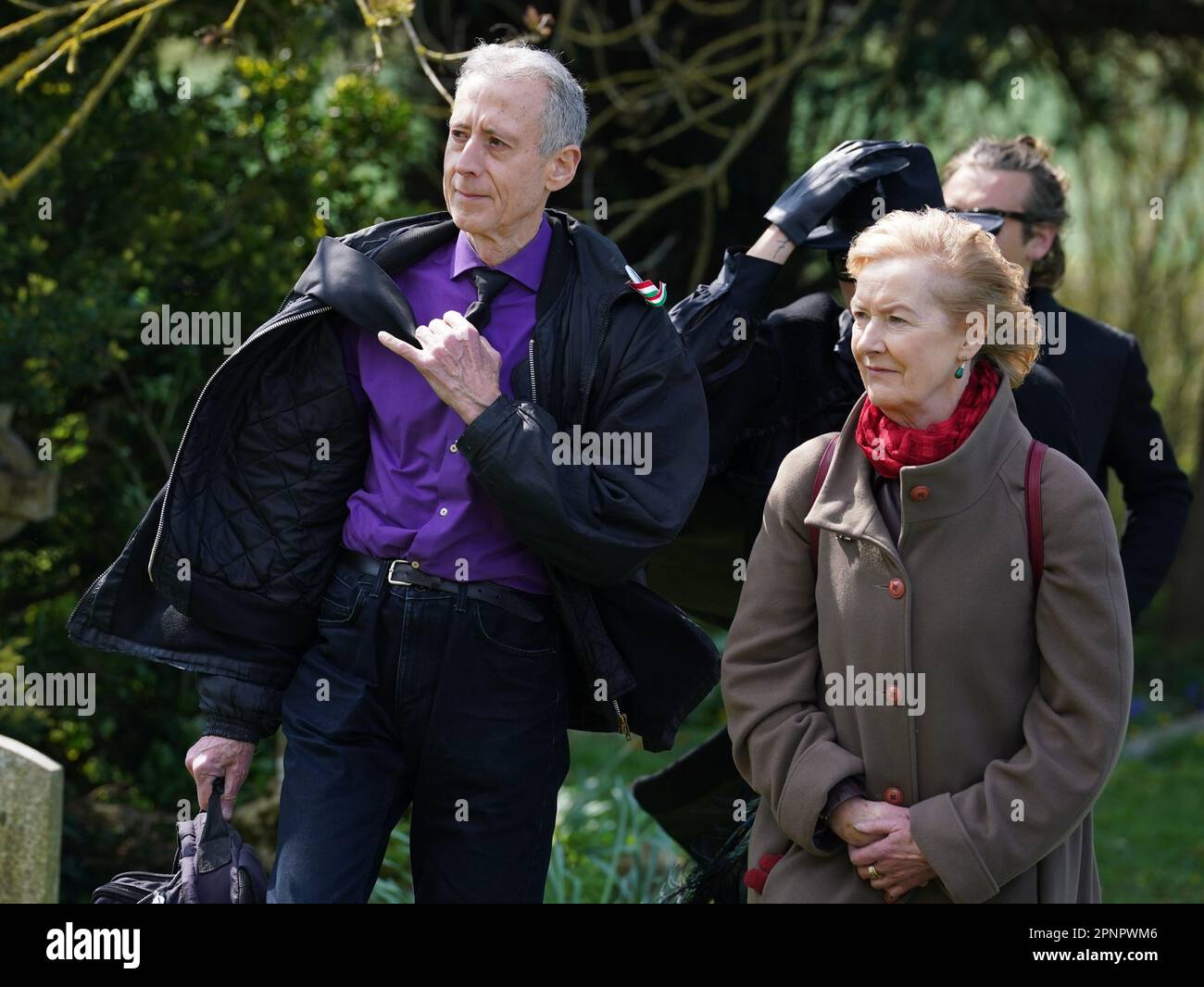Peter Tatchell arriving for the funeral of Paul O'Grady at St Rumwold's ...