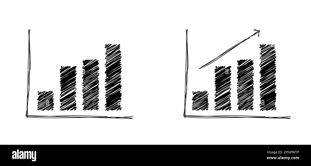 Business graph or candle stick. Cartoon growth progress. Financial ...