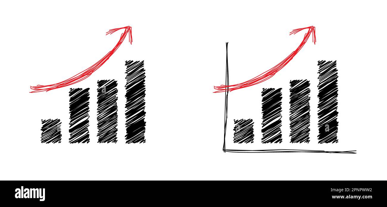 Business graph or candle stick. Cartoon growth progress. Financial ...