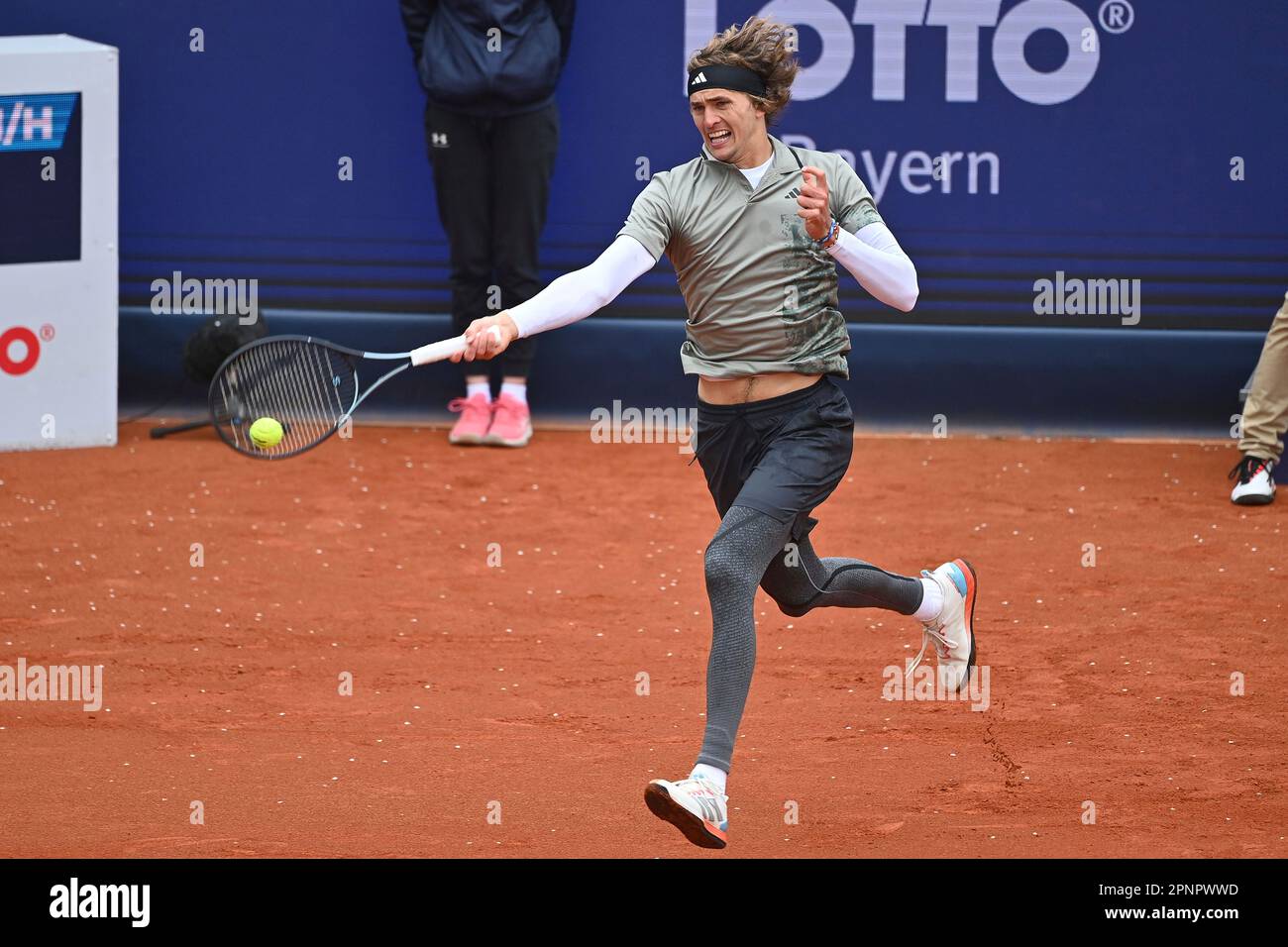 Munich, Deutschland. 20th Apr, 2023. Alexander ZVEREV (GER) action ...
