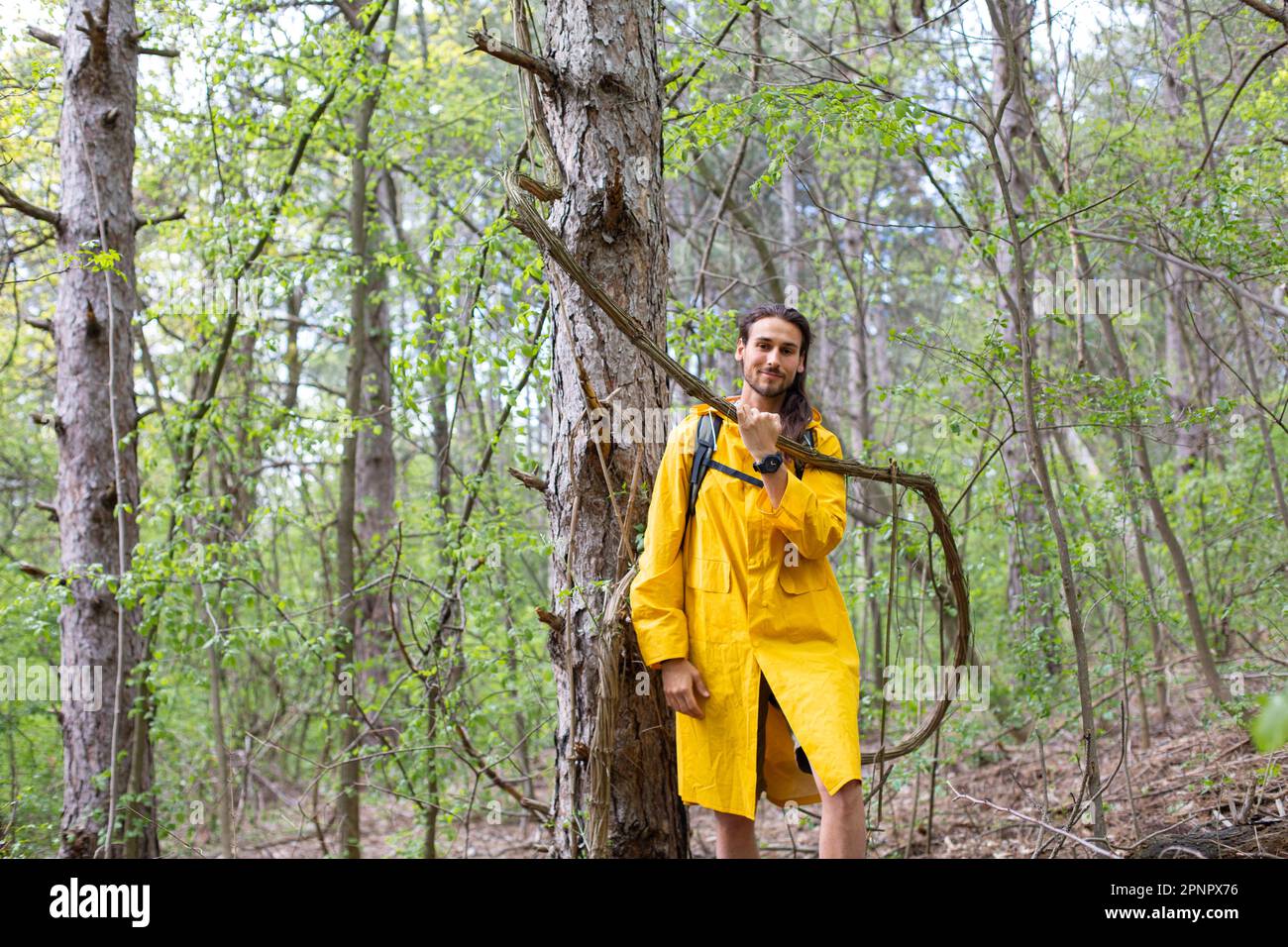 Man walking into forest hi-res stock photography and images - Alamy