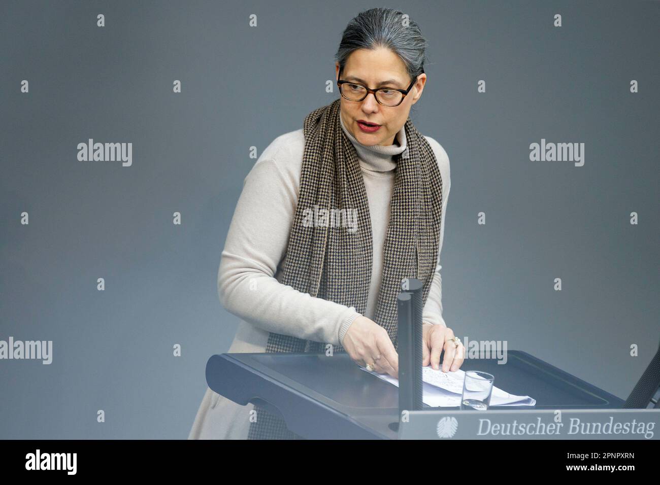 Berlin, Deutschland. 20th Apr, 2023. Nina Scheer, MdB, SPD, gives a ...