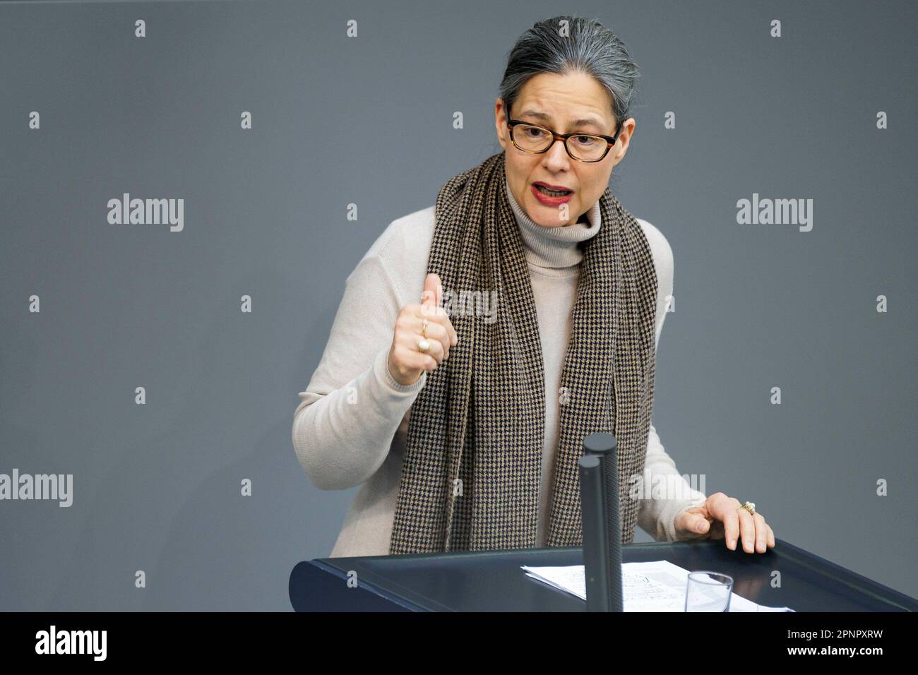 Berlin, Deutschland. 20th Apr, 2023. Nina Scheer, MdB, SPD, gives a ...