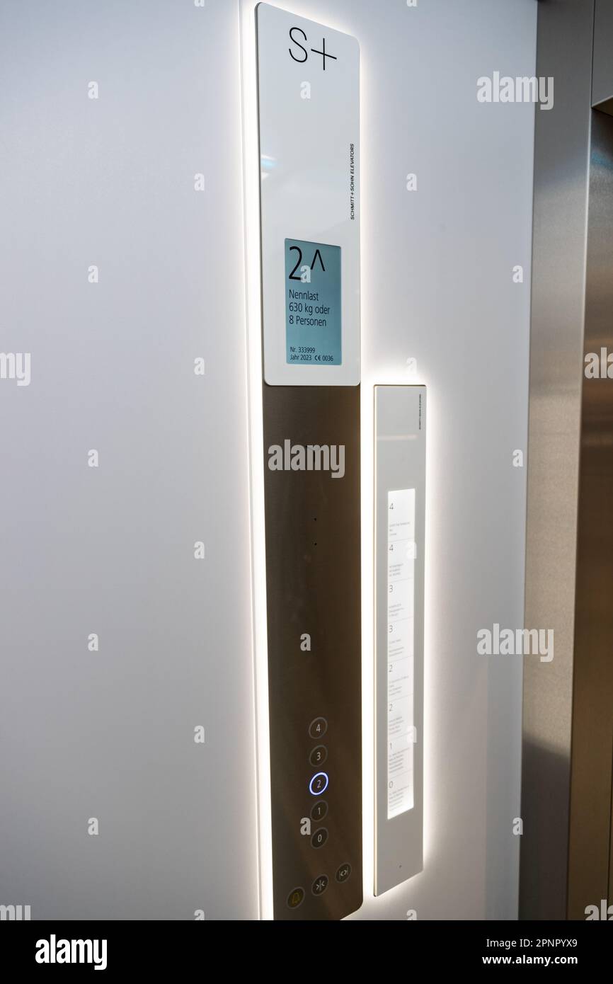 Munich, Germany. 20th Apr, 2023. Schmitt Sohn Elevators at the BAU, the ...
