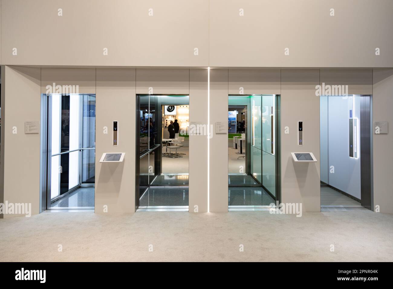 Munich, Germany. 20th Apr, 2023. Schmitt Sohn Elevators at the BAU, the ...