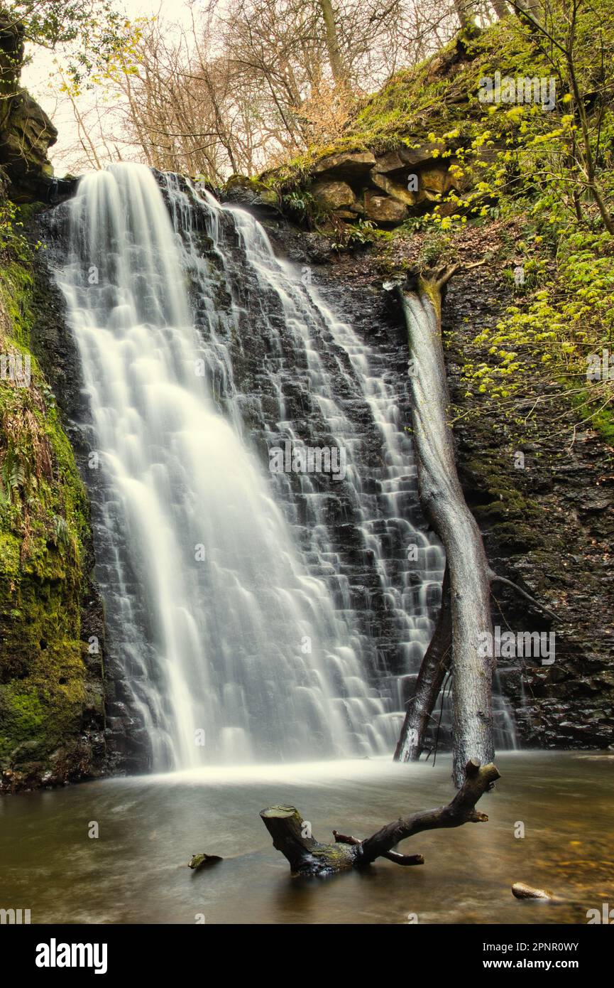 Falling Foss Waterfall Stock Photo - Alamy
