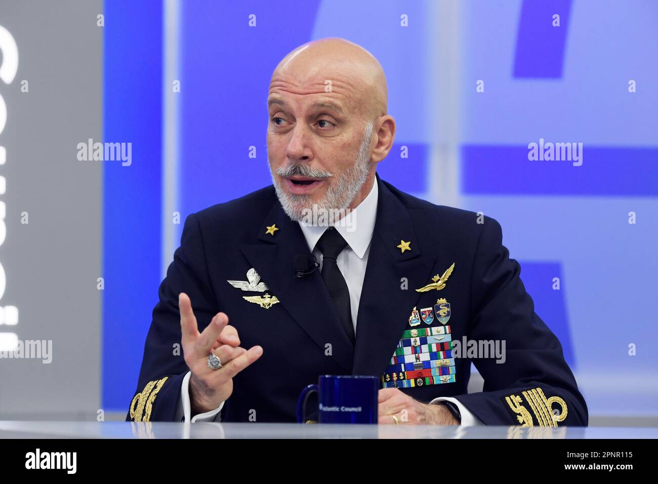 Washington, USA. 19th Apr, 2023. Italian Chief of Defense Admiral ...