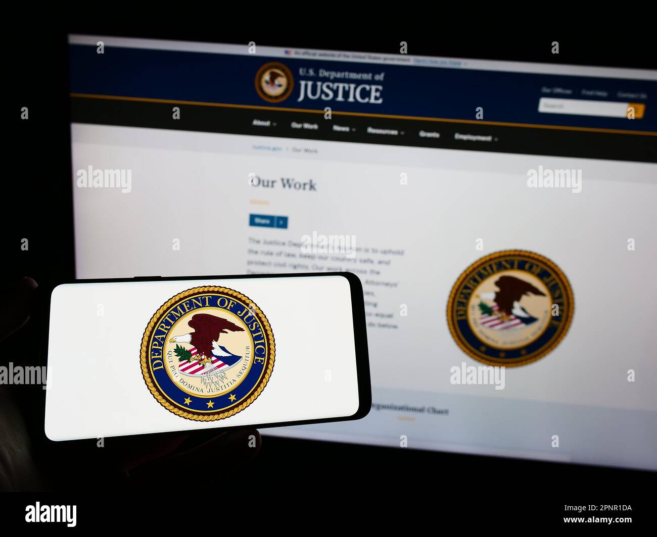 Department of justice logo hi-res stock photography and images - Alamy