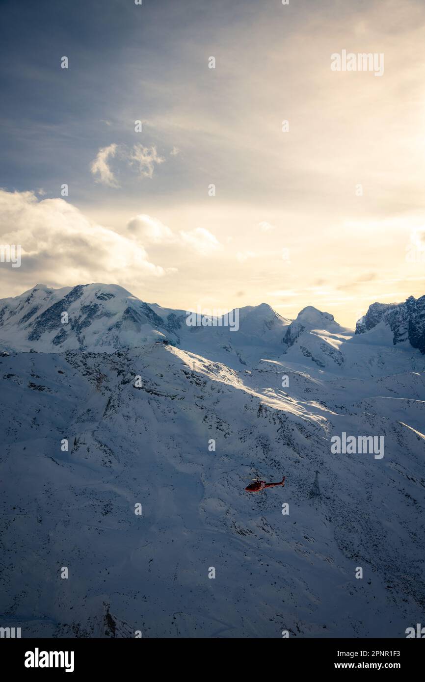 a red hun screwdriver in an icy dramatic mountain landscape Stock Photo ...