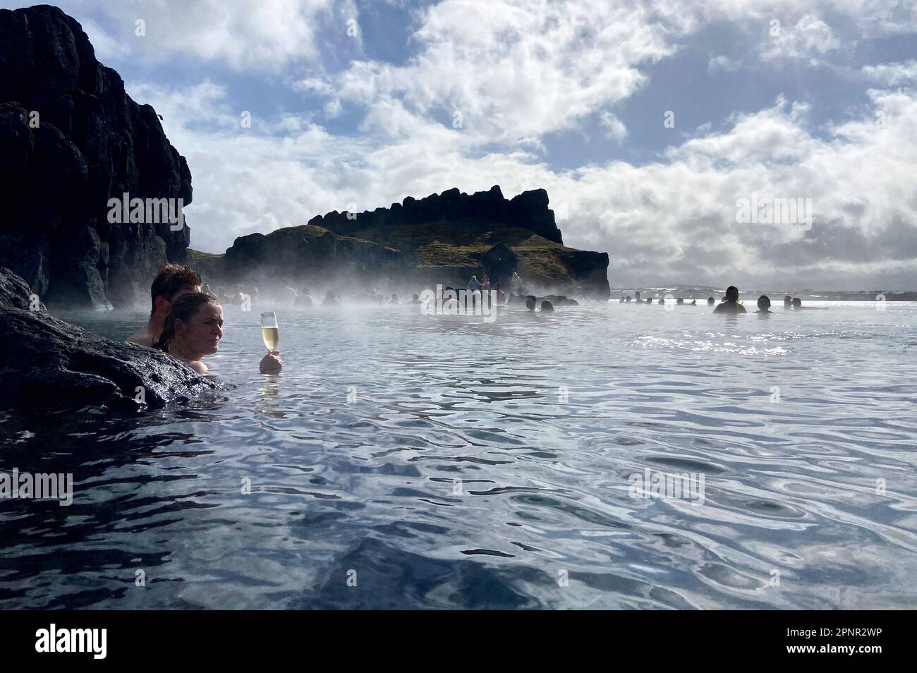 Geothermal spa Sky Lagoon in the southwest of Iceland Stock Photo - Alamy