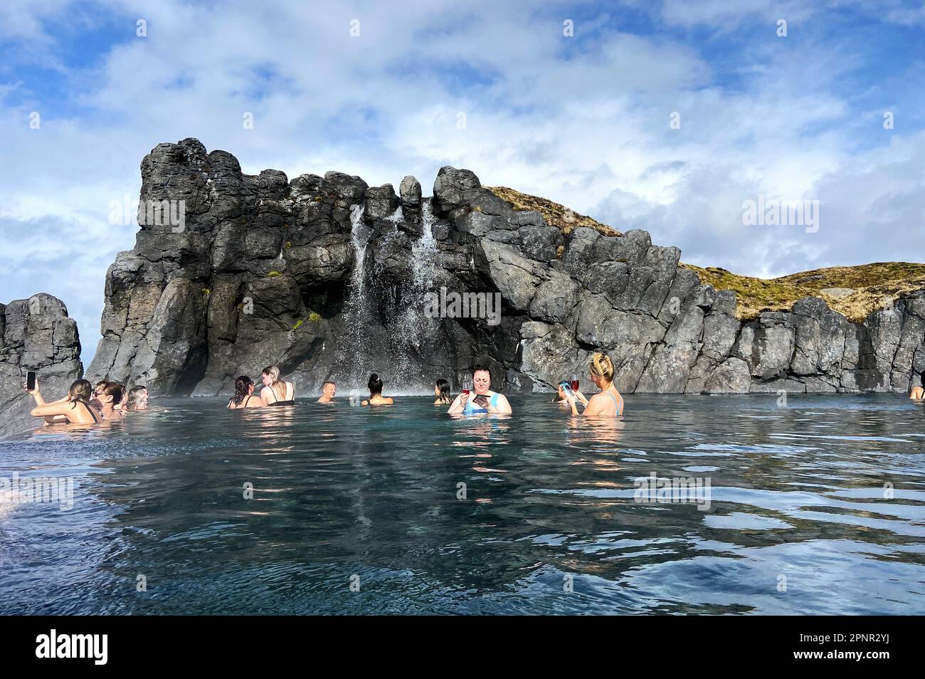 Geothermal spa Sky Lagoon in the southwest of Iceland Stock Photo - Alamy