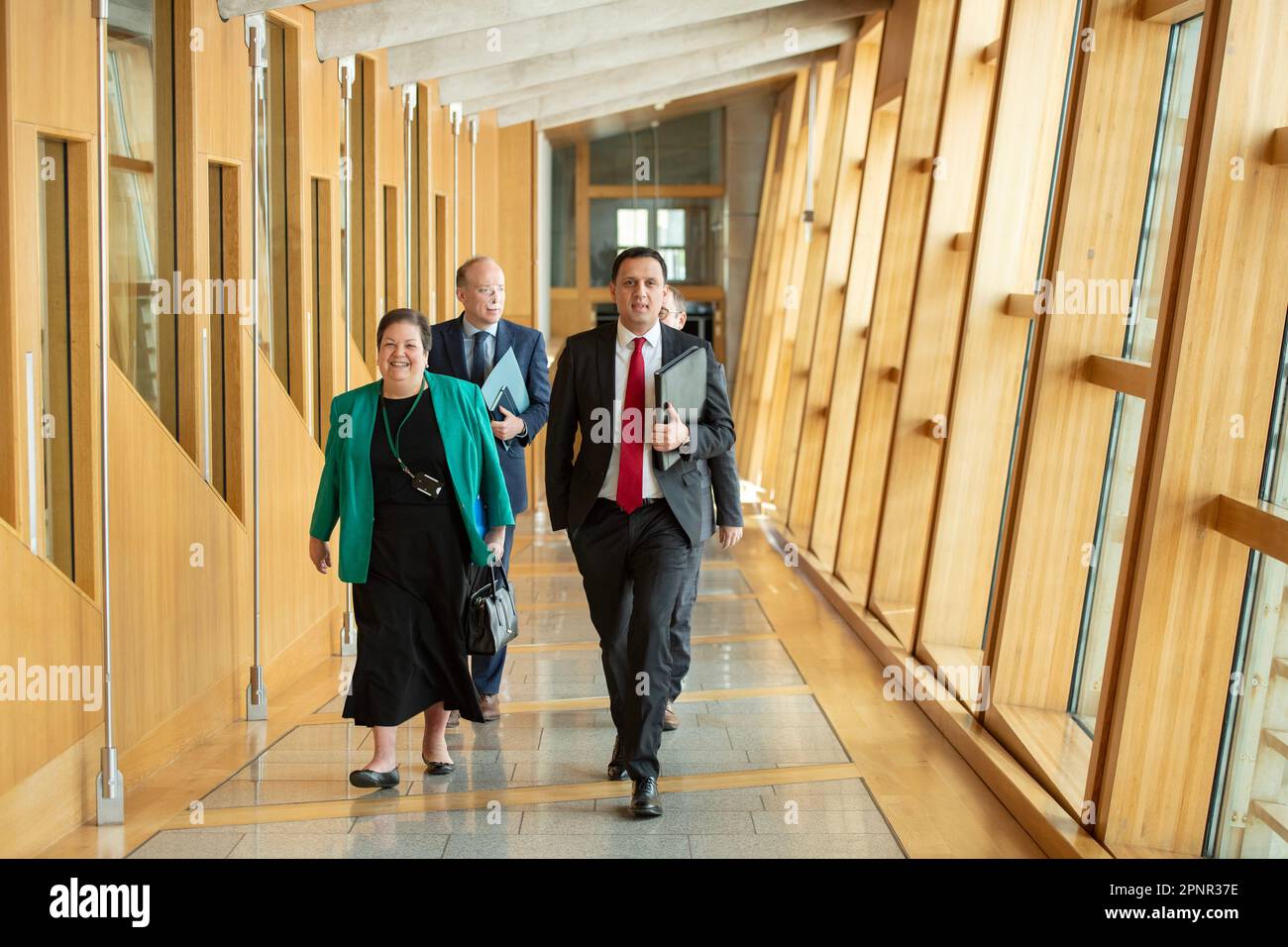 Edinburgh, Scotland, UK. 20th Apr, 2023. PICTURED: (L-R) Jackie Baillie ...