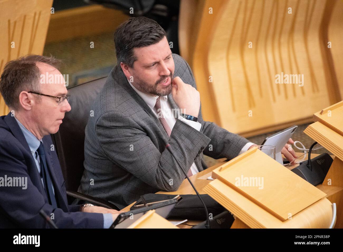 Edinburgh, Scotland, UK. 20th Apr, 2023. PICTURED: Jamie Hepburn MSP ...