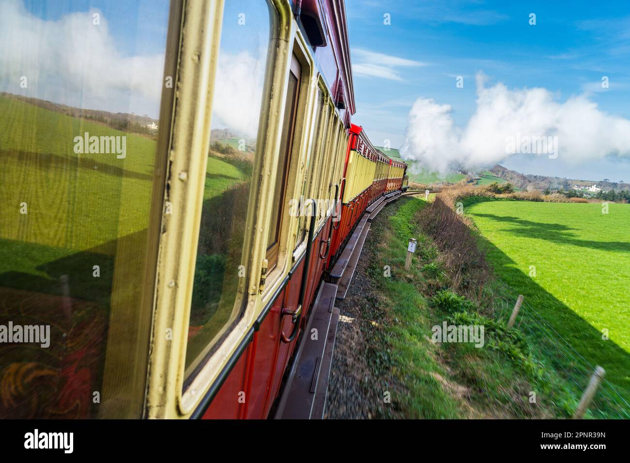 Locomotive "Caledonia" on the Isle of Man Steam Railway Stock Photo - Alamy