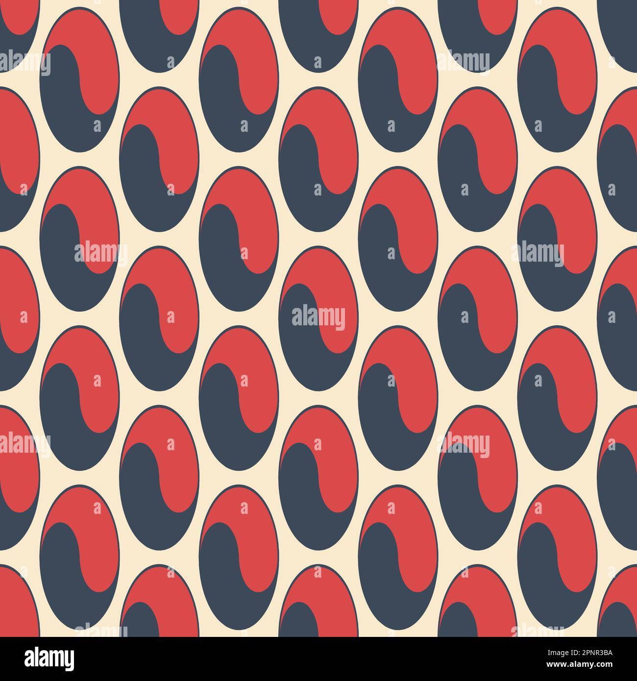 Abstract seamless pattern from the 60s and 70s Stock Photo - Alamy