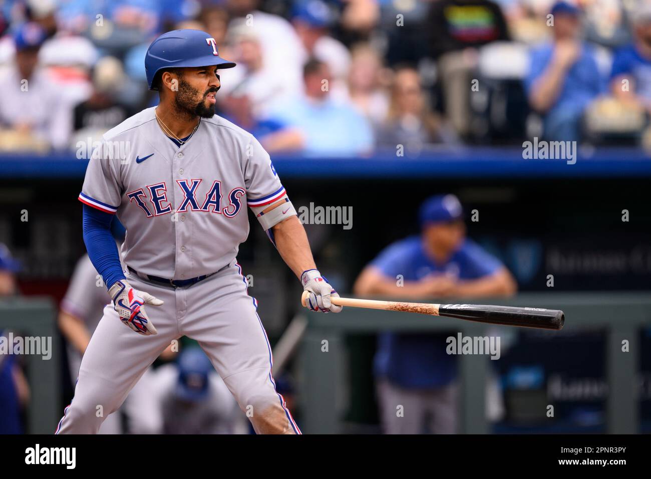 Texas Rangers' Marcus Semien at bat against the Kansas City Royals ...