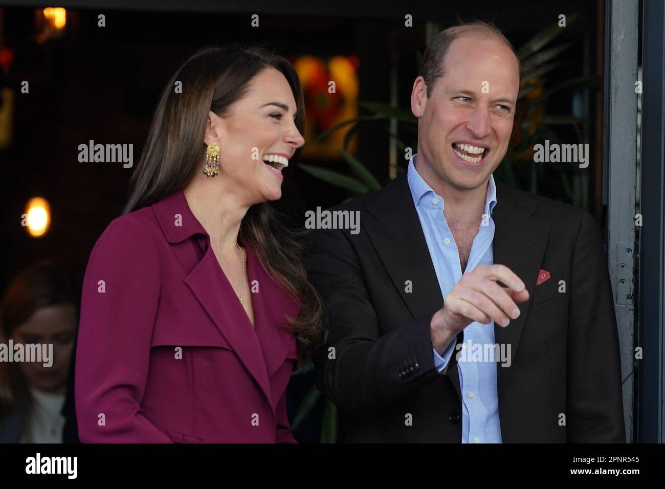 The Prince and Princess of Wales leave following a visit to The Rectory ...