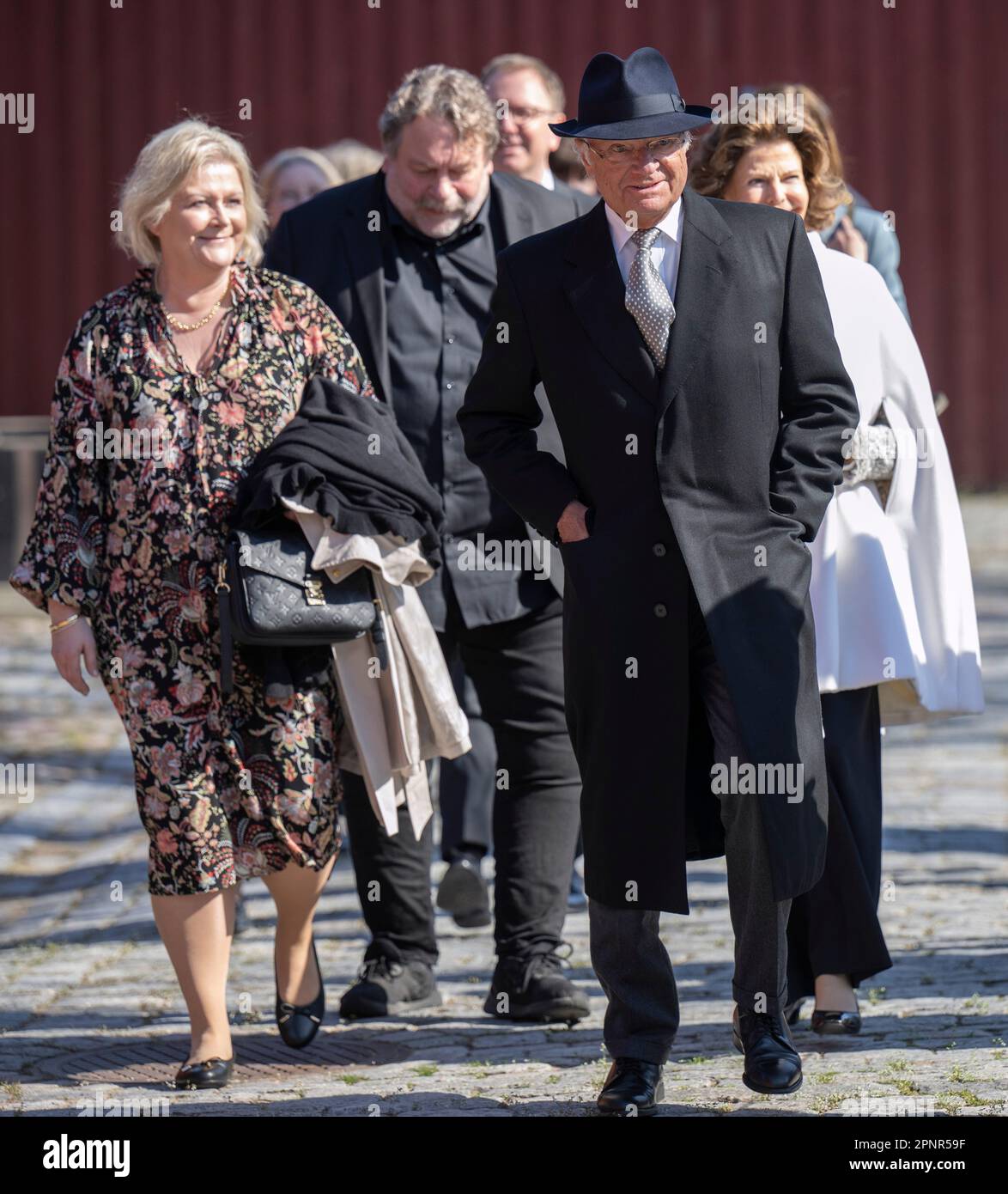 KARLSKRONA, Sweden. , . Governor Ulrica Messing and King Carl Gustaf ...