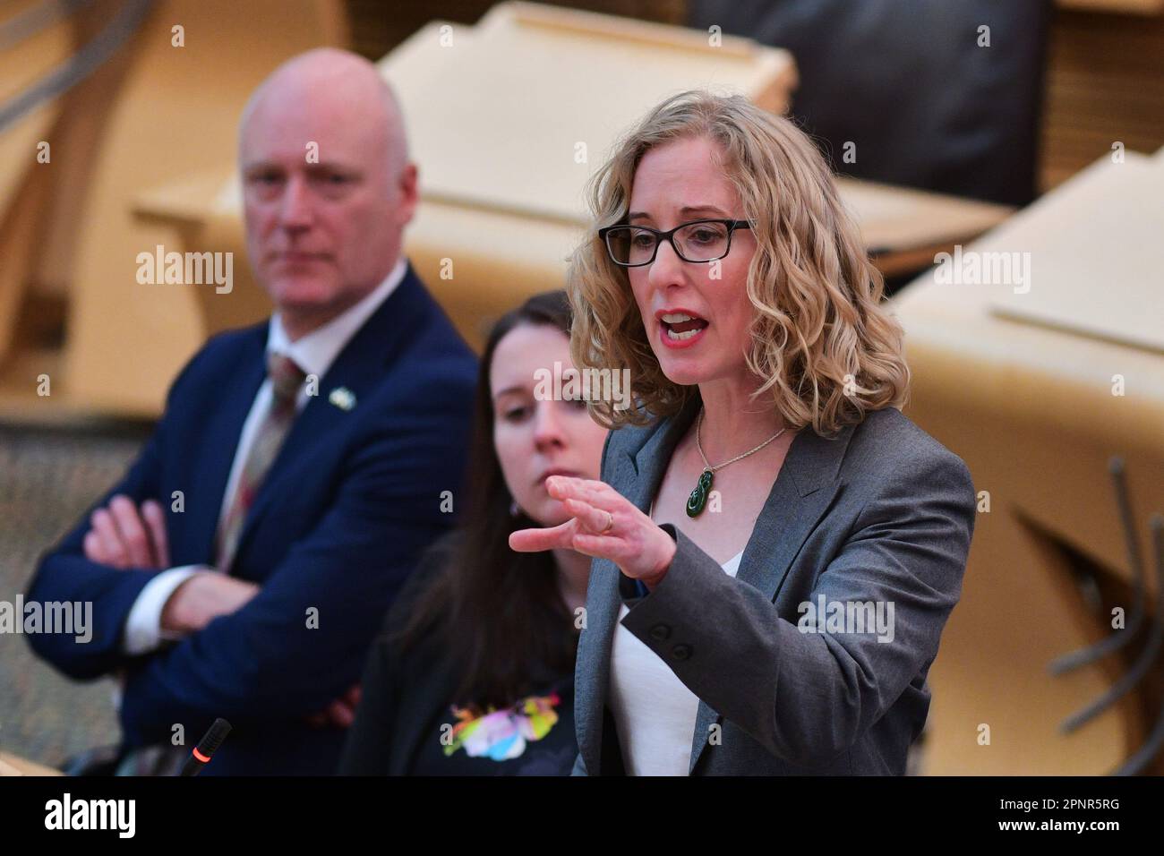 Edinburgh Scotland, UK 20 April 2023. Lorna Slater co-leader of the ...