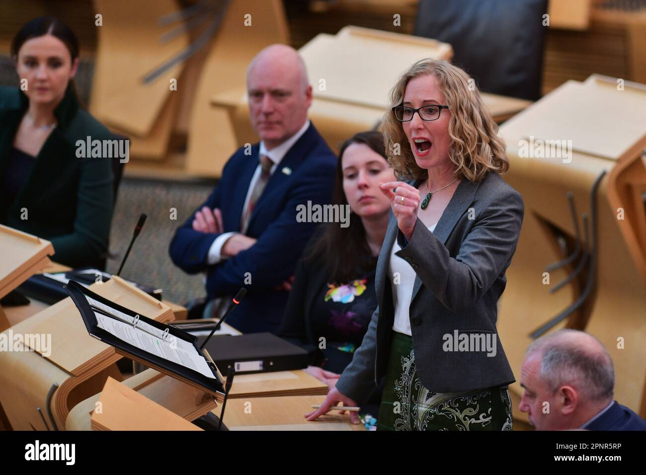 Edinburgh Scotland, UK 20 April 2023. Lorna Slater co-leader of the ...