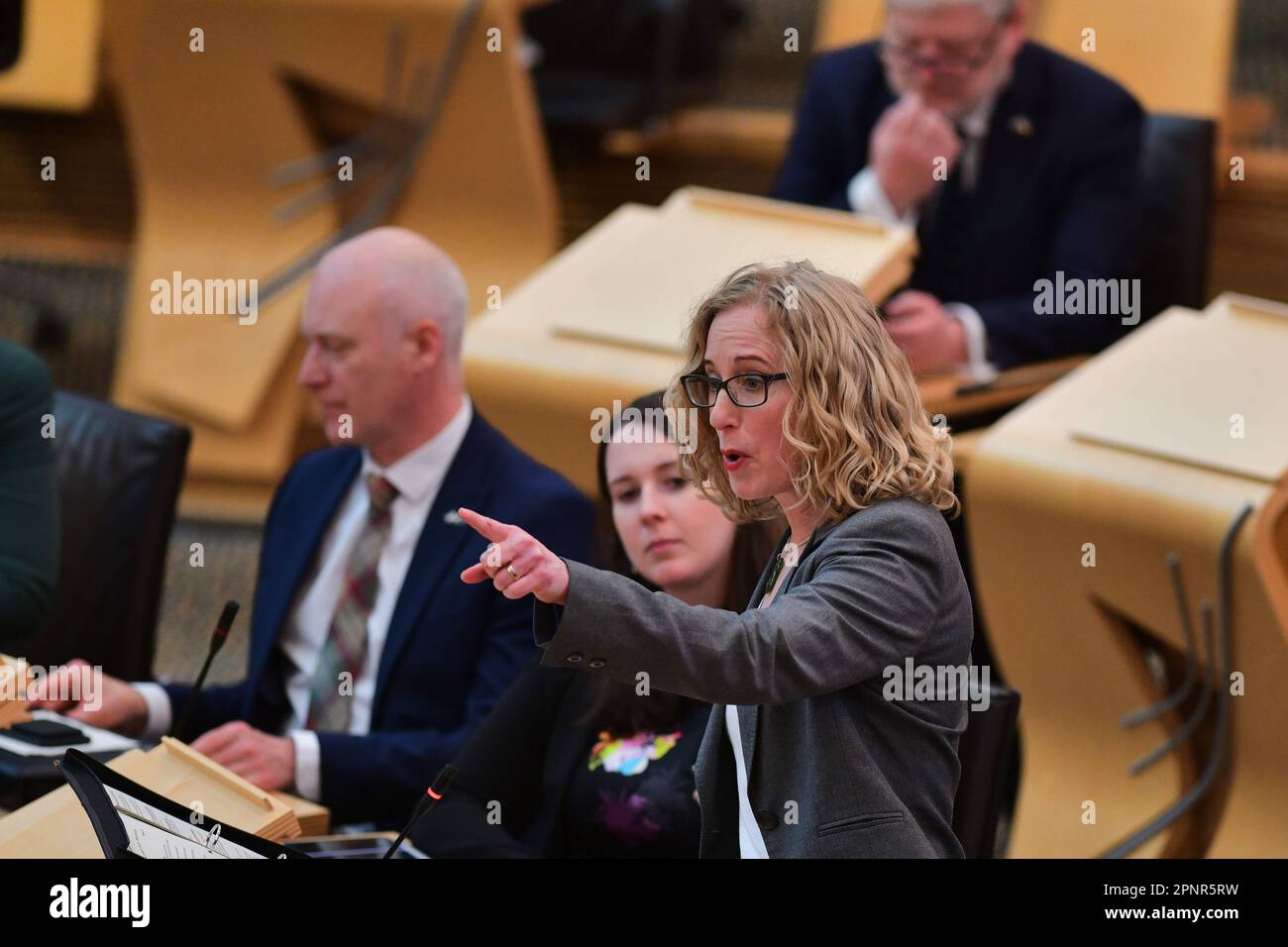 Edinburgh Scotland, UK 20 April 2023. Lorna Slater co-leader of the ...