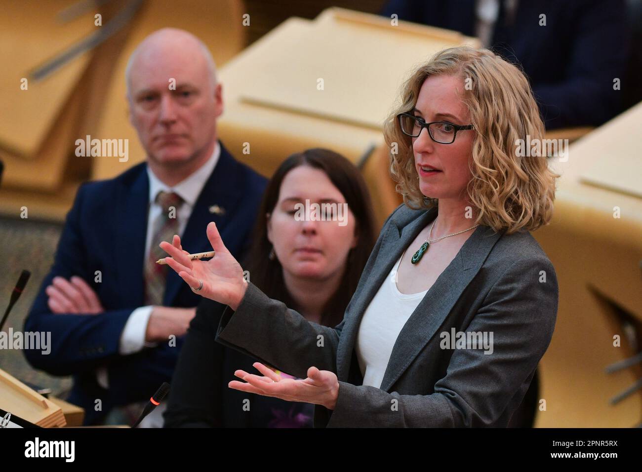 Edinburgh Scotland, UK 20 April 2023. Lorna Slater co-leader of the ...