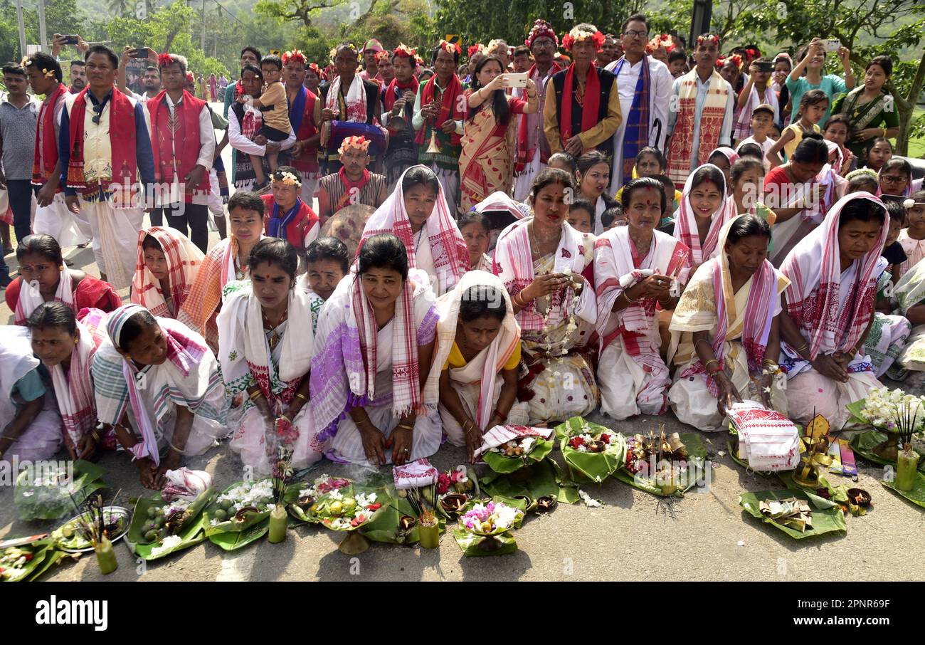 Guwahati, Guwahati, India. 20th Apr, 2023. Devotees taking part in ...