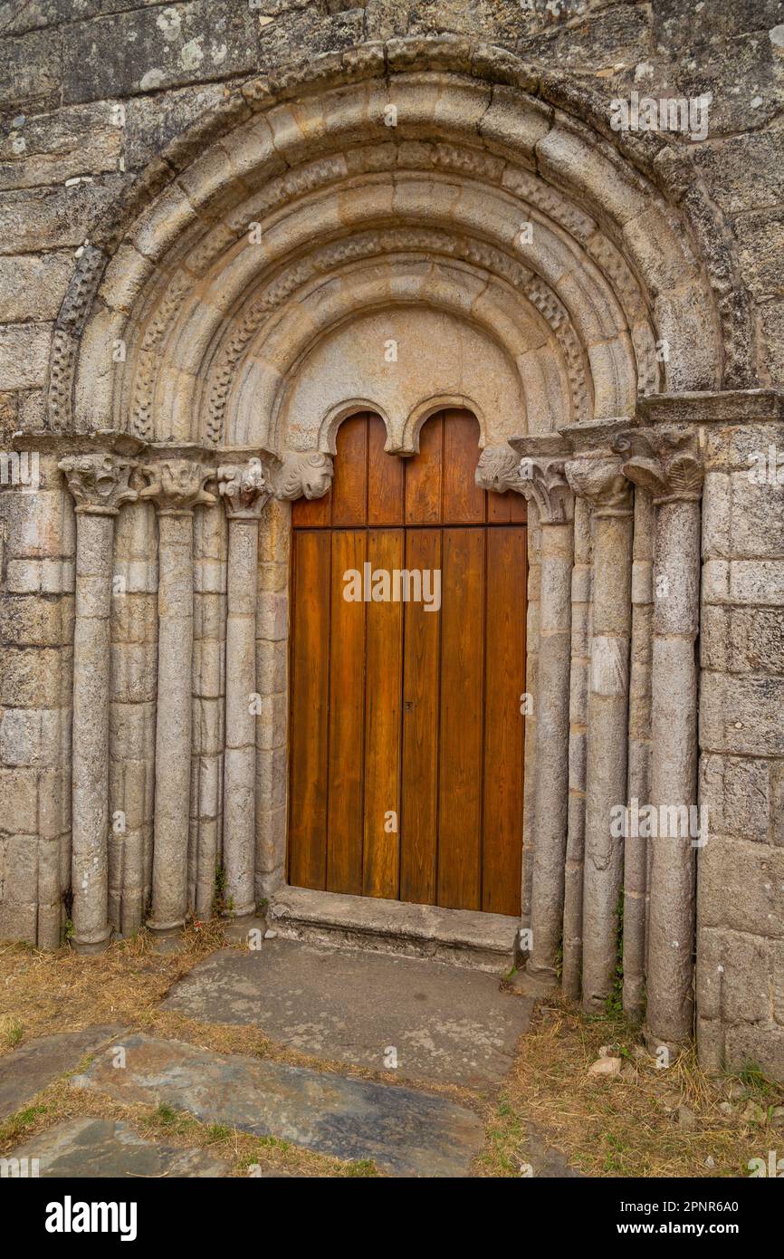 Santiago de Compostela church door detail of the romanesque front door ...